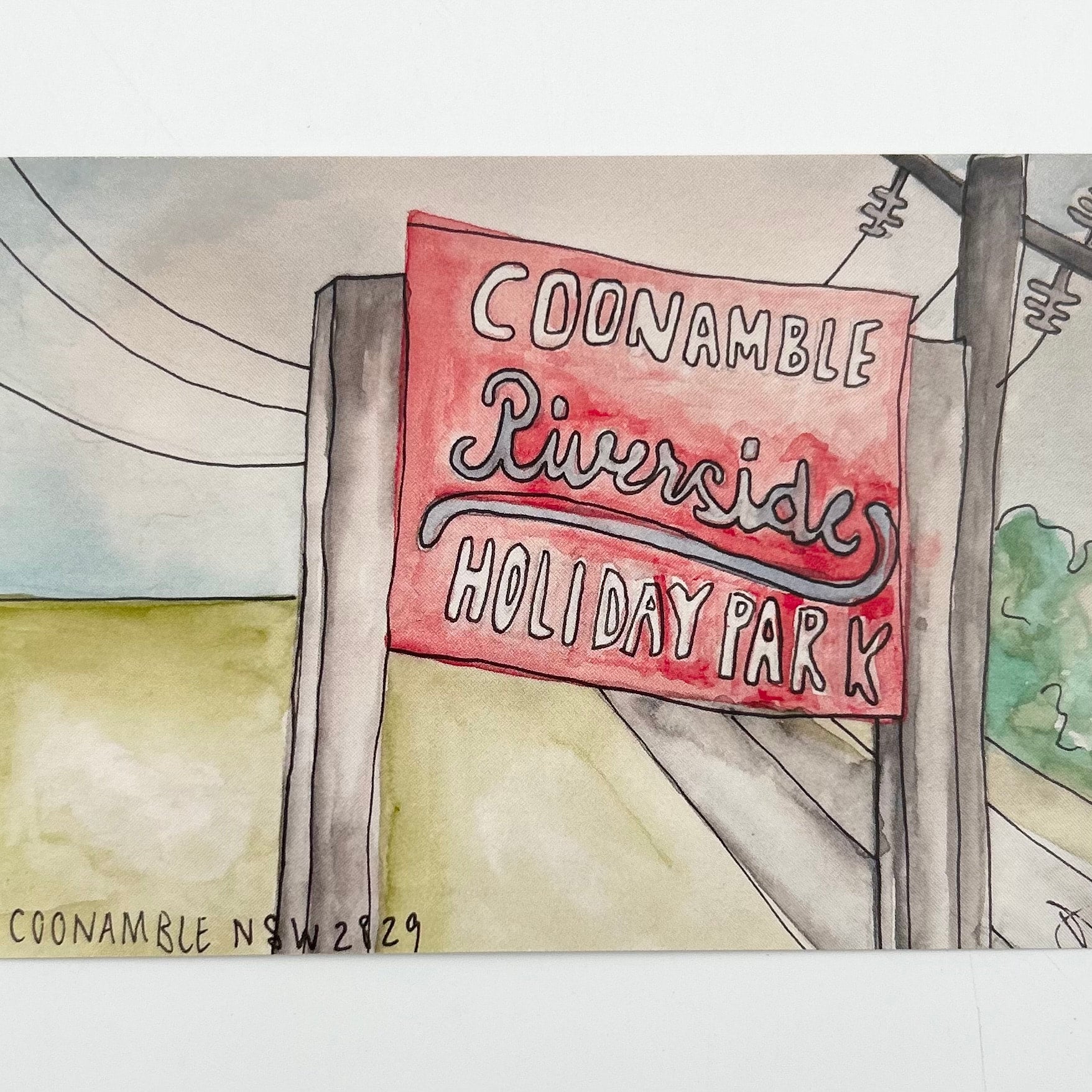 Coonamble Riverside Caravan Park - Postcard | Outback Arts